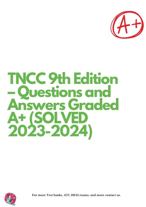 Tncc 9th Edition Questions And Answers Graded A Solved Tncc 9th Edition Stuvia Us