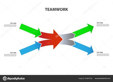 Teamwork Diagram Arrows White Background Stock Vector Image By