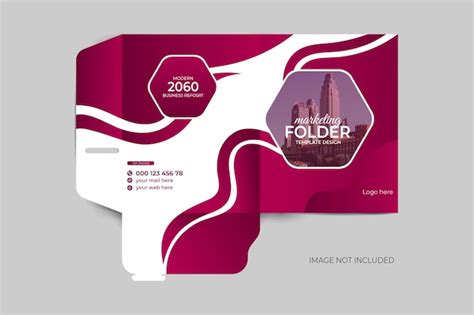 Premium Vector Presentation Folder Design Template Vector And