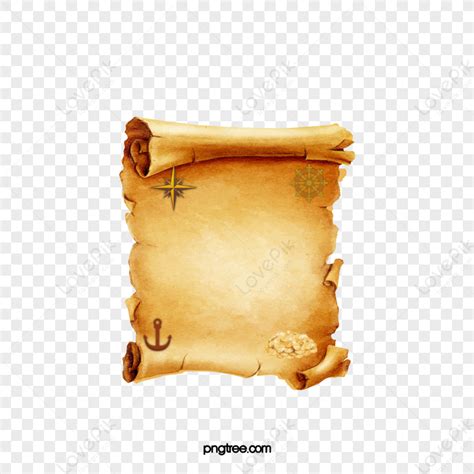 종이보물회상지도 Png 일러스트 무료 다운로드 Lovepik