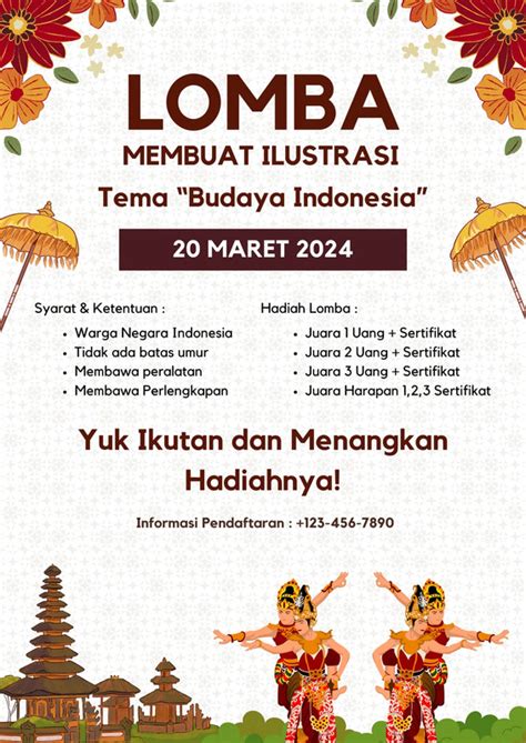 Halaman Gratis Desain Contoh Lomba Agustus Canva