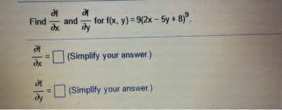 solved find of partial differential f partial differential x