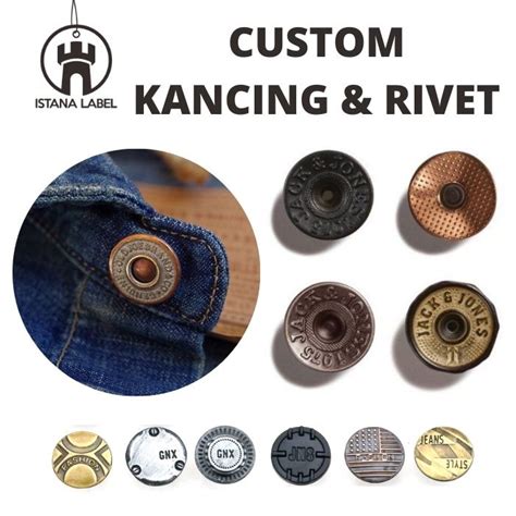 Jual Custom Kancing Dan Rivet Jeans Kancing Dan Rivet Custom Merek