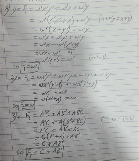 Solved B IMPLEMENTATION OF BOOLEAN FUNCTIONS IN Chegg