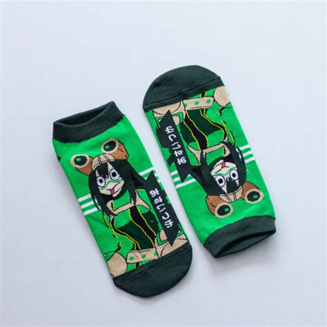 Anime My Hero Academia Character Tsuyu Asui Socks Cosplay Adult Sock Costume Harajuku Props For