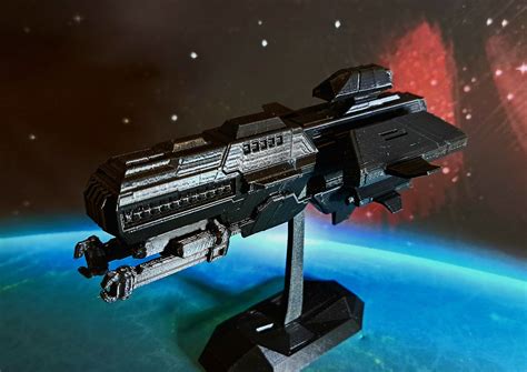 Miniature Spaceship Model Grasshopper Freighter Sci Fi 3d Etsy
