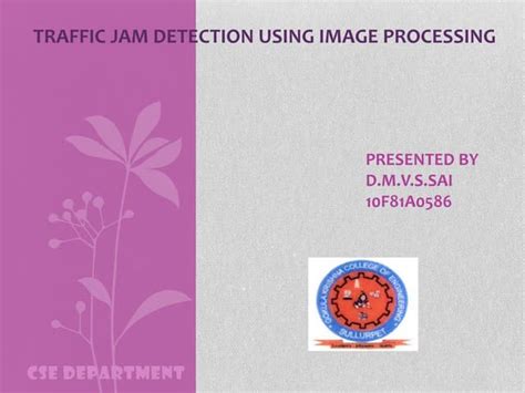 Traffic Jam Detection Using Image Processing Pptx