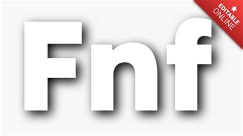 Fnf With Drop Shadow Only Text Effect Generator