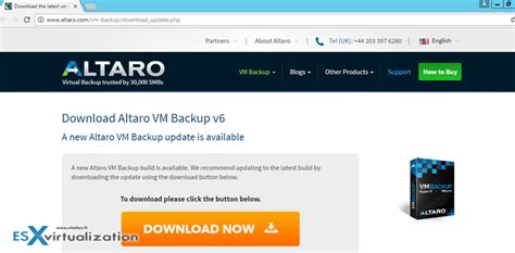 How To Update Altaro VM Backup Software ESX Virtualization