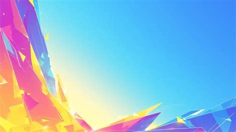 Glowing Blue Abstract Background With Triangular Elements Premium Ai Generated Image