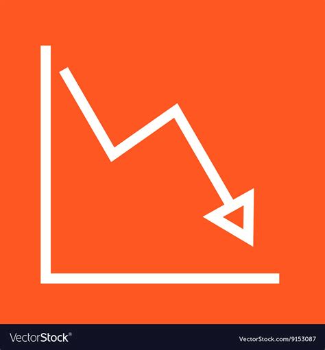 Declining Line Graph Royalty Free Vector Image