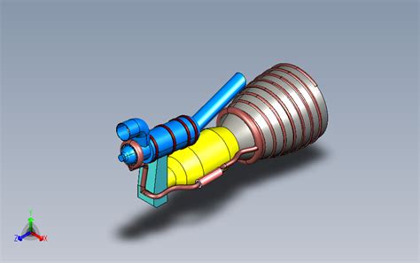 火箭发动机catia模型图纸下载 懒石网
