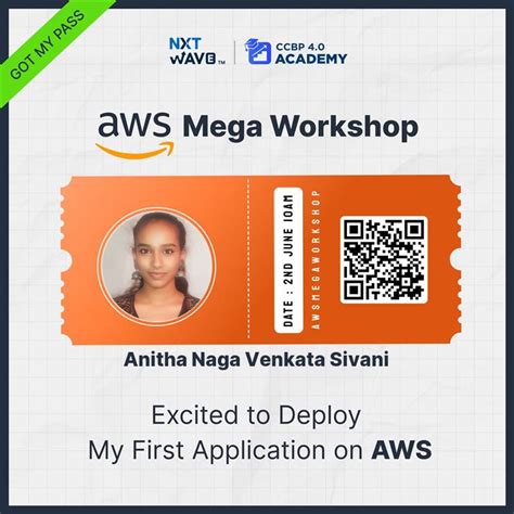 Sivani Dangudubiyyam On Linkedin Awsmegaworkshop Nxtwave Nxtwaveacademy Ccbp Aws Amazon