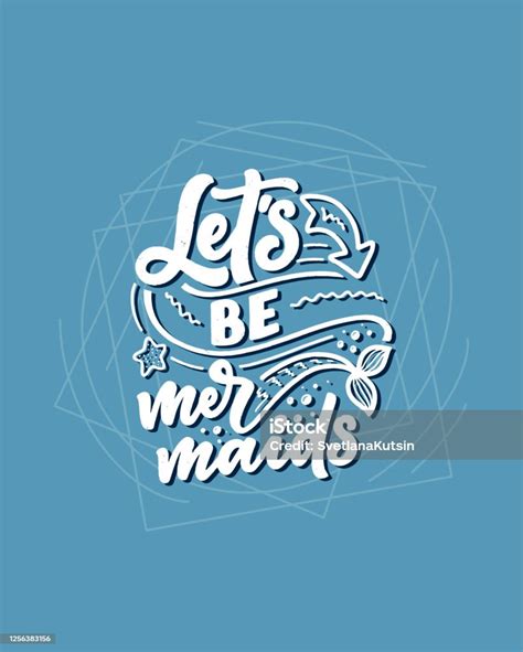 재미있는 손 인어에 대한 글자 인용을 그린 티셔츠 프린트와 포스터 디자인을 위한 시원한 문구 영감을 주는 어린이 슬로건 인사말