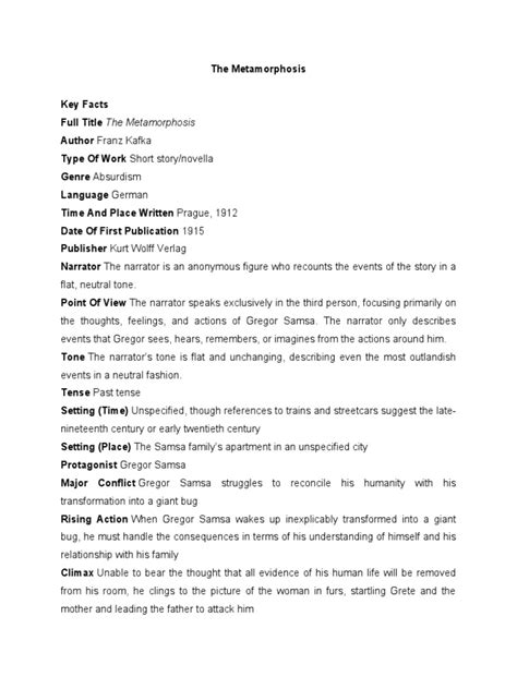 The Metamorphosis Pdf The Metamorphosis Franz Kafka