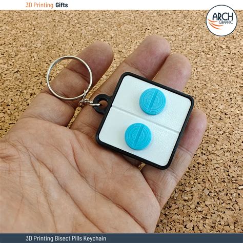 3d printing bisect pills keychain