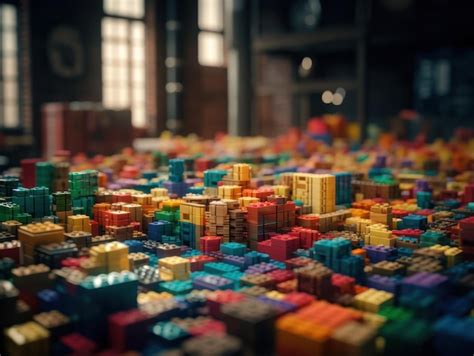 Premium Ai Image Futuristic Plastic Cubes Background Abstract Geometric Mosaic Grid Square