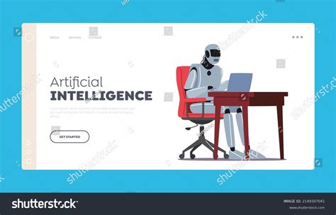 Artificial Intelligence Landing Page Template Ai Stock Vector Royalty Free 2149307041