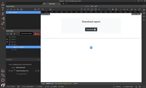 Wappler Documentation File Downloads With Server Connect
