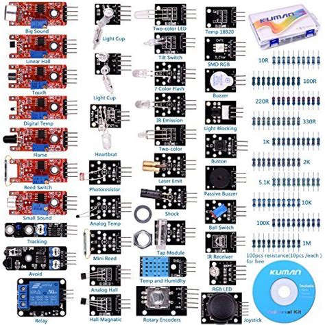 How To Arduino Kuman 37 Sensor Module The Starter Kit Robot Projects