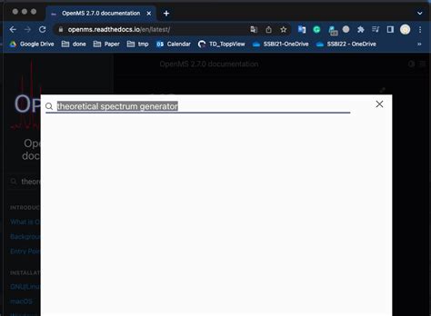 [readthedocs] search window in dark mode · issue 189 · openms openms
