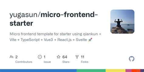 Github Yugasunmicro Frontend Starter Micro Frontend Template For