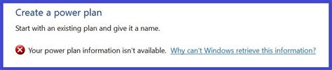 How To Resolve Your Power Plan Information Isnt Available Issue On