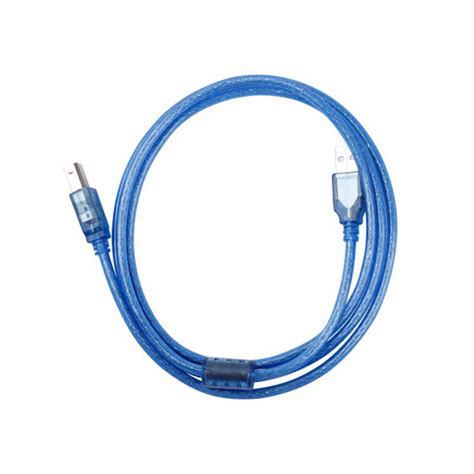 China M M Usb Printer Cable Blue Transparent Braided Mesh
