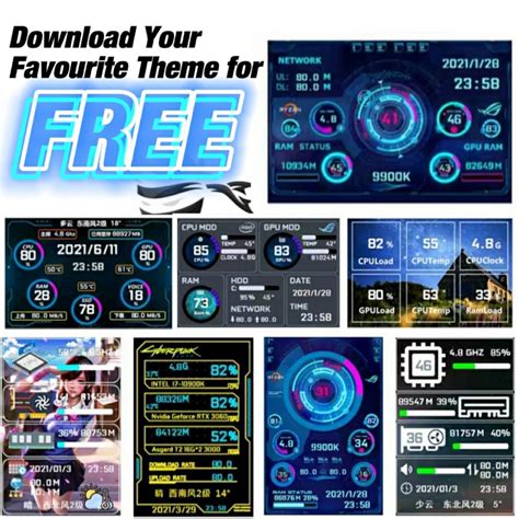 CPU Monitoring Smart Screen IPS Sensor Panel Computers Tech Parts Accessories Monitor