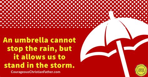 An Umbrella Courageous Christian Father
