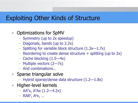Ppt Automatic Performance Tuning Of Sparse Matrix Kernels Powerpoint