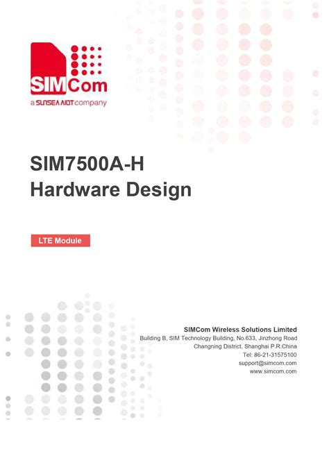 SIMCom Wireless Solutions Limited SIM A H