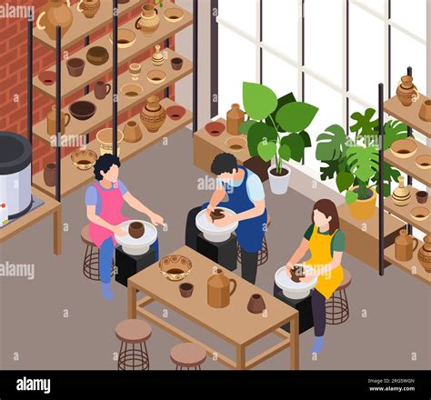 Master Class Workshop Group Learning Practice Isometric Composition With Loft Interior And Three