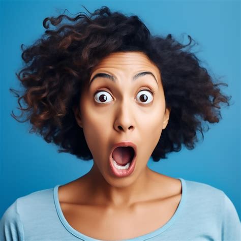 Premium AI Image A Woman With A Surprised Expression On Her Face
