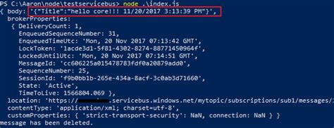 Javascript Cant Json Parse Message Received From Azure Service Bus
