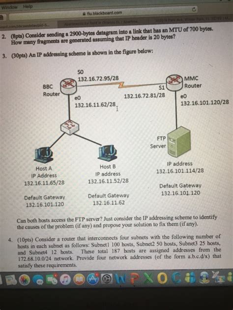 Solved Consider Sending A 2900 Bytes Datagram Into A Link