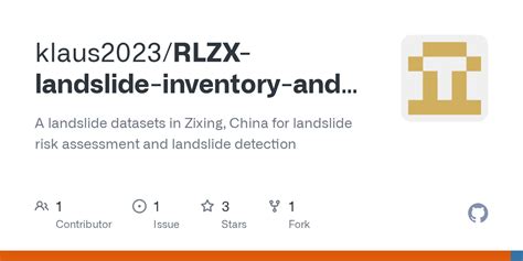 Github Klaus2023rlzx Landslide Inventory And Landslide Detection
