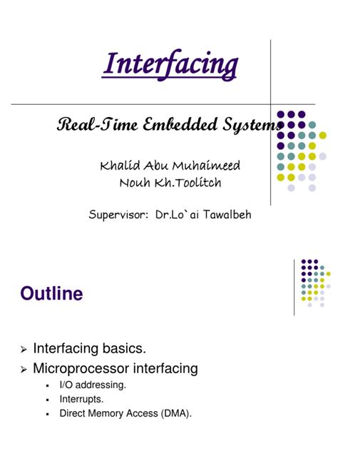 Interfacing Embedded Systems Pdf Inputoutput Embedded System