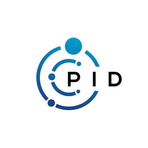 Diseño De Logotipo De Tecnología De Letras Pid Sobre Fondo Blanco Pid