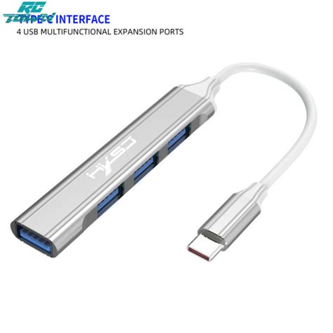 USB C Hub 4 Port USB Hub Slim Mini Data Adapter Multiport Dongle With Cable For Laptop PC