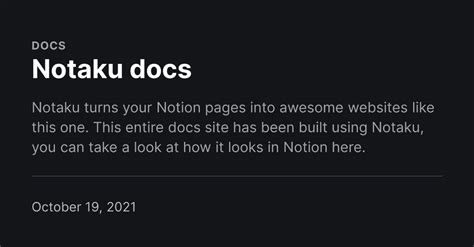 Notaku Docs