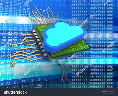 D Illustration Electronic Microprocessor Over Code Stock Illustration Shutterstock