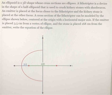 Solved An Ellipsoid Is A 3d Shape Whose Cross Sections Are Ellipses A
