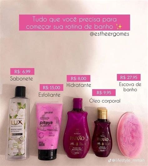 Rotina De Banho🫧 Produtos De Higiene Baratinhos Compras Femininas