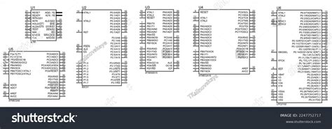 Conditional Graphic Designations Microcontroller Chips Icons Stock Illustration 2247752717