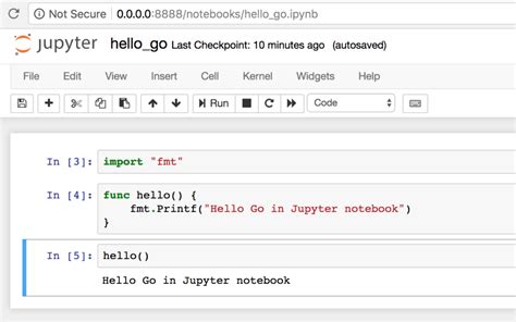 บันทึกเขียนภาษา Go บน Jupyter Notebook