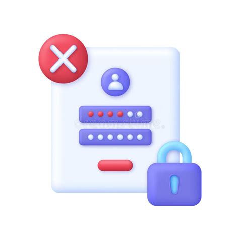 3d Incorrect Password Personal Data Protection On The Internet Incorrect And Correct Data