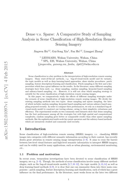 (PDF) Dense v.s. Sparse: A Comparative Study of Sampling Analysis in Scene Classification of ...