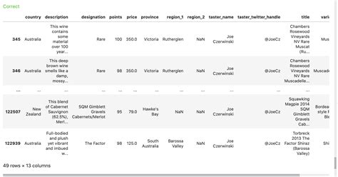 【python｜kaggle】机器学习系列之pandas基础练习题（二） 从reviews中获取名为 description 的列 并将它赋值
