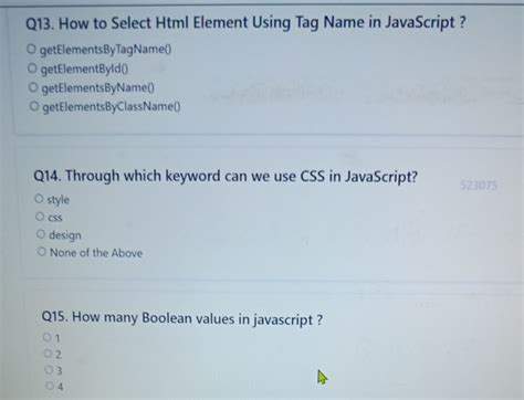 Q How To Select Html Element Using Tag Name In JavaScript GetElement